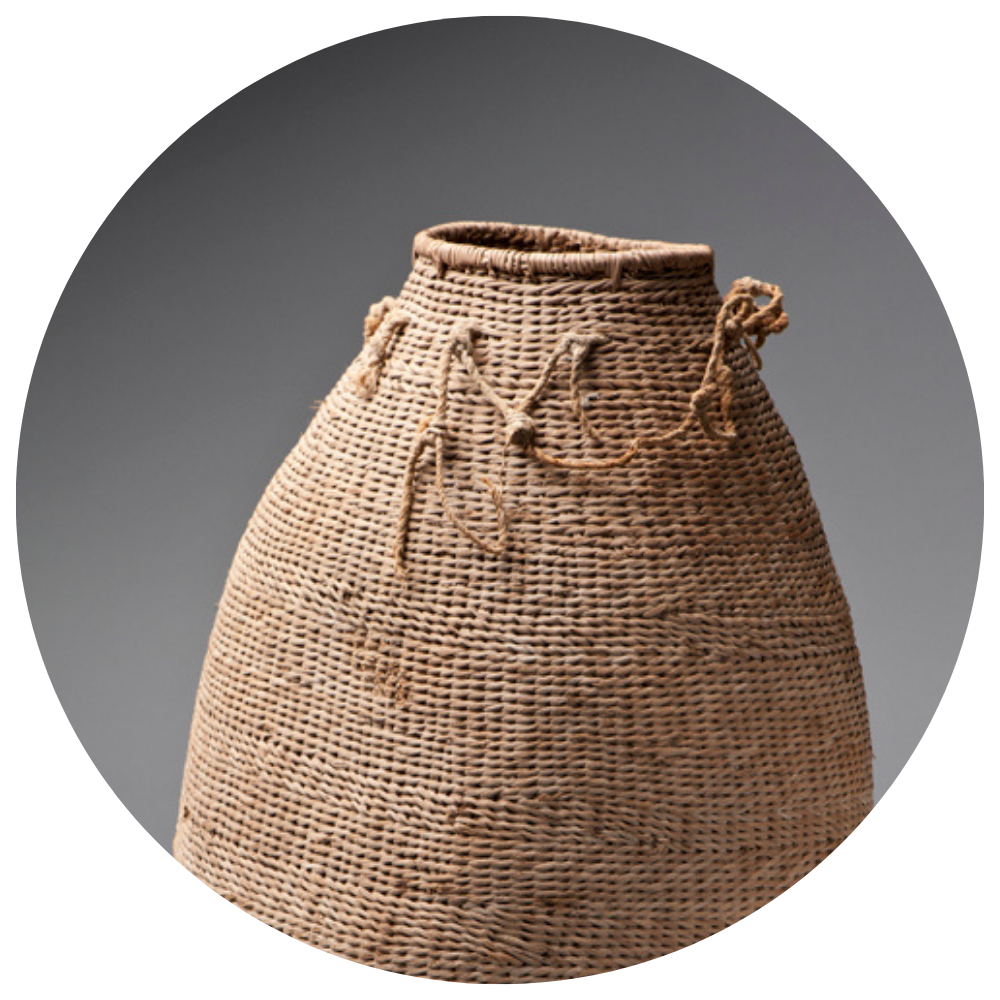 Wooden Ki‘i with a Sennit Cordage Pā‘ū – Hawaii Alive